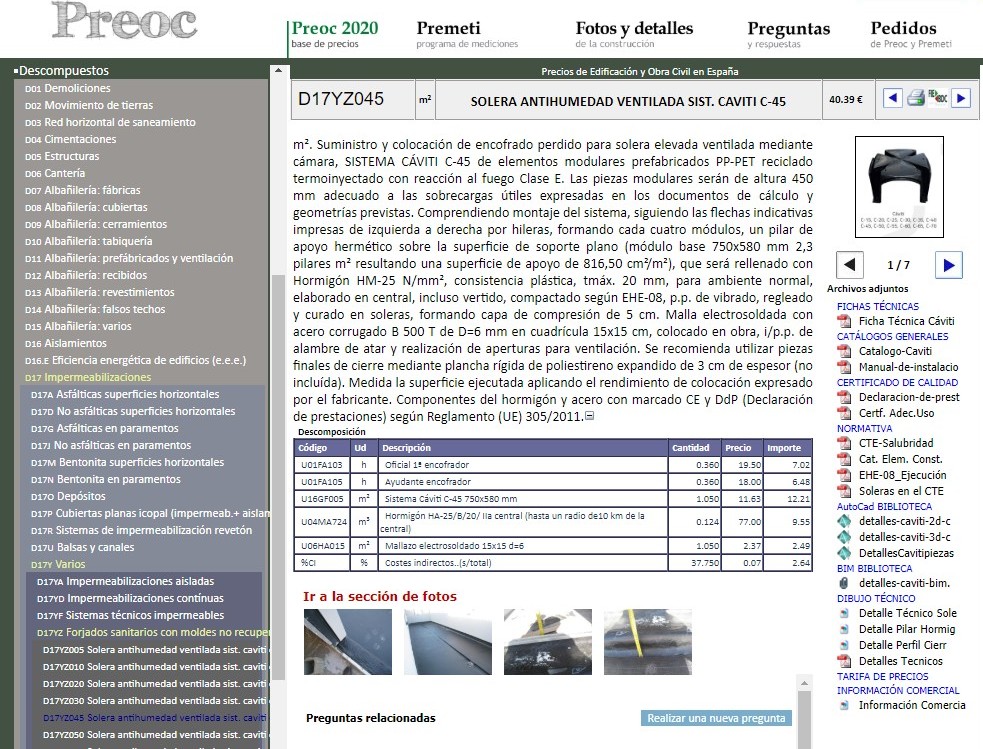 preoc.es | Precios de construcción y Software de Edificación